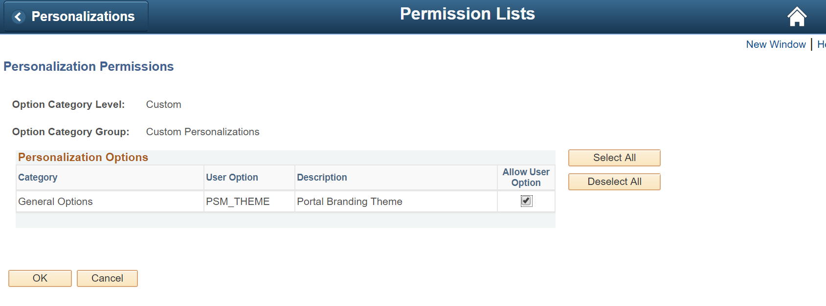 Creating Personalization Options - PeopleSoft Mods