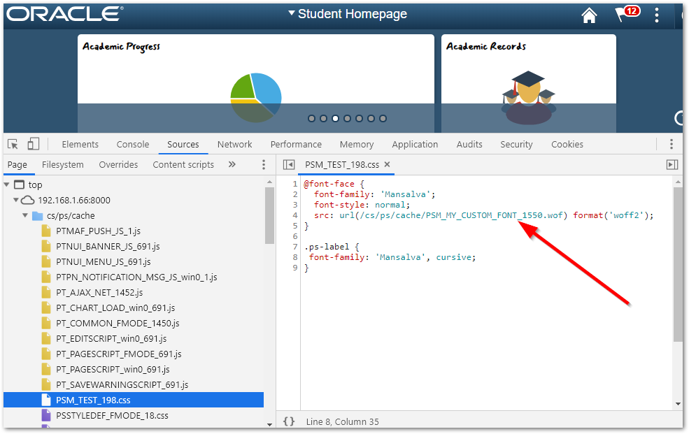 Managing Custom Font Files Peoplesoft Mods